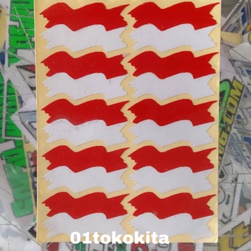 MERAH PUTIH Indonesian Flag cutting sticker cutting Red And White Flag ...