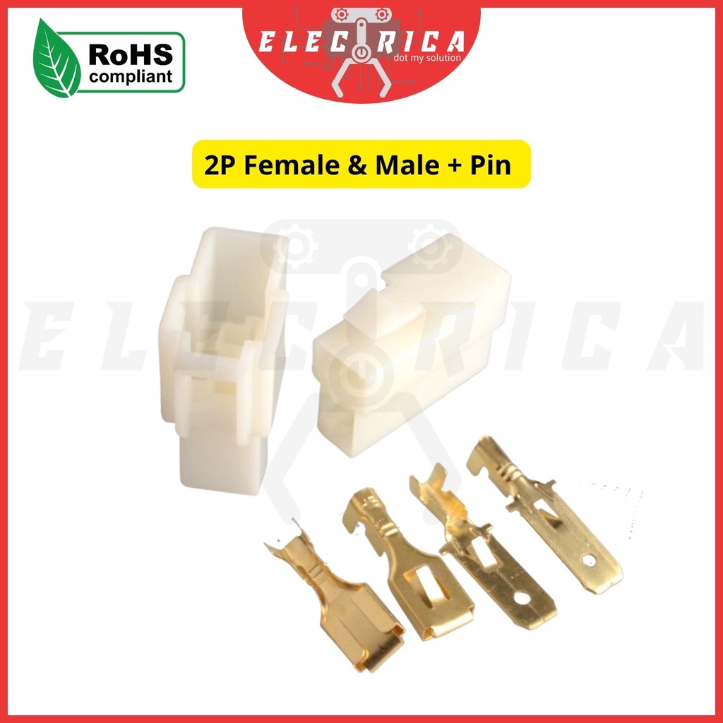 (1 Set) 6.3mm TERMINAL SOCKET CONNECTOR AUTOMOTIVE CONNECTOR 1P/ 2P ...