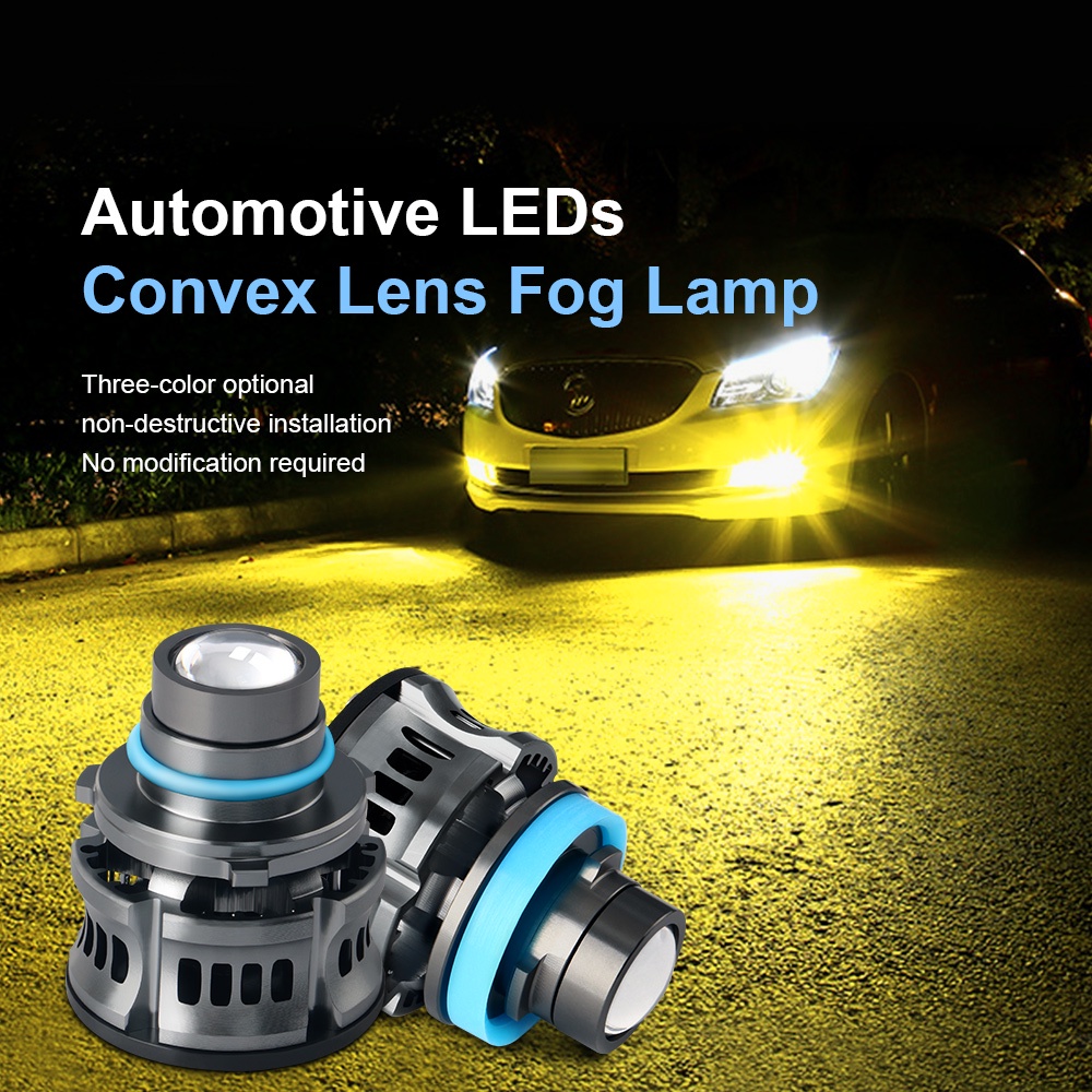 【1Pair】L5 Laser Lens Fog Light LED Car Headlight H11 9005 9006 Modified ...