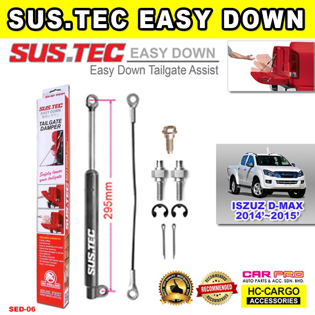 Isuzu D-Max Dmax 2014 - 2015 Sustec Easy Down Rear Trunk Tailgate Gas Strut Damper | Shopee Malaysia