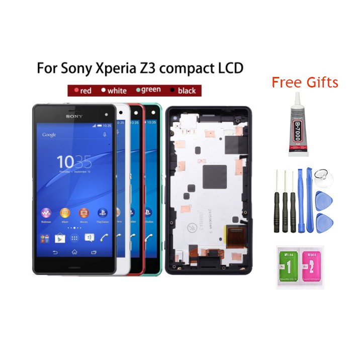 LCD with Frame For Sony Xperia Z3 Compact Z3 Mini D5803 D5833 LCD ...