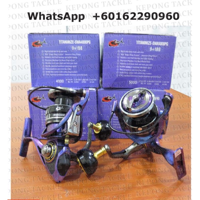 G-TECH FISHING REEL TITANIMIZE SWA4000PG, SWA4000HG, SWA5000PG ...