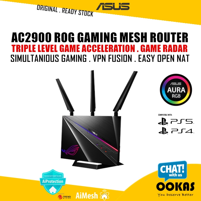 Asus Rog Rapture GT-AC2900 Gaming Wireless Wifi Router With ...