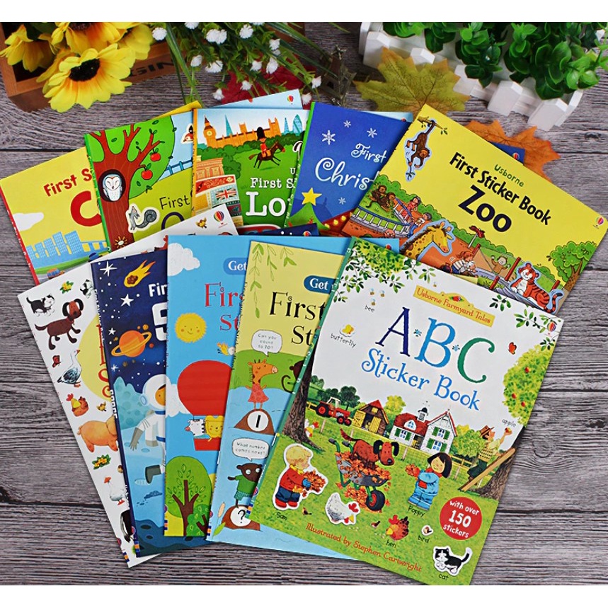 Usborne English Sticker Book for Child Kid Learning Coloring ...