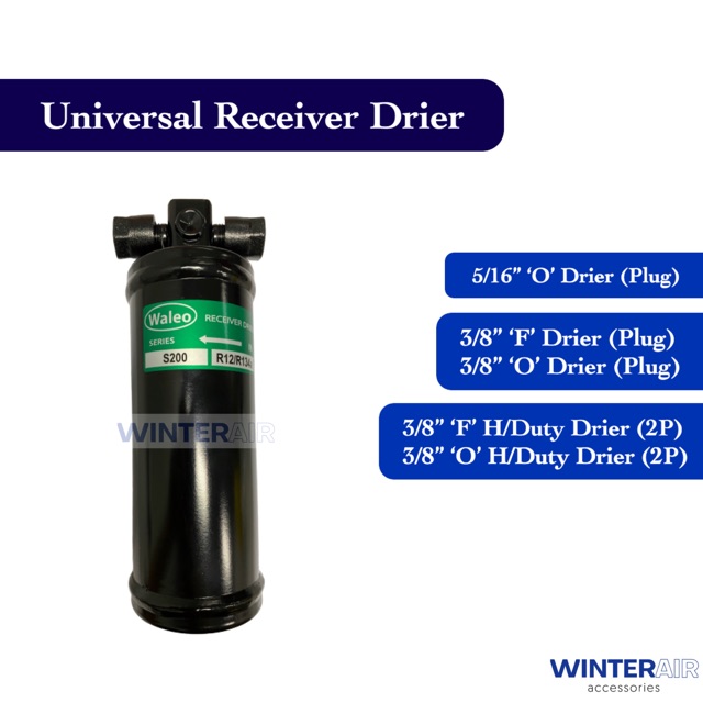 Universal 5/16” 3/8” (O Ring / Flare) Receiver Drier • High Low ...