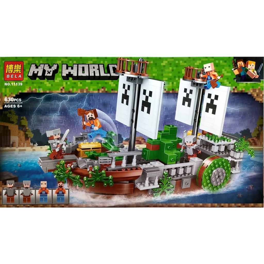 MINECRAFT THE PIRATE SHIP LEGO COMPATIBLE BUILDING BRICK | Shopee Malaysia