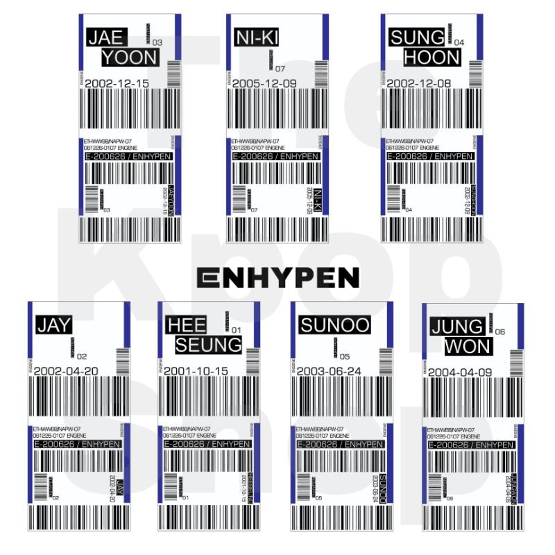 ENHYPEN BARCODE STICKER | Shopee Malaysia