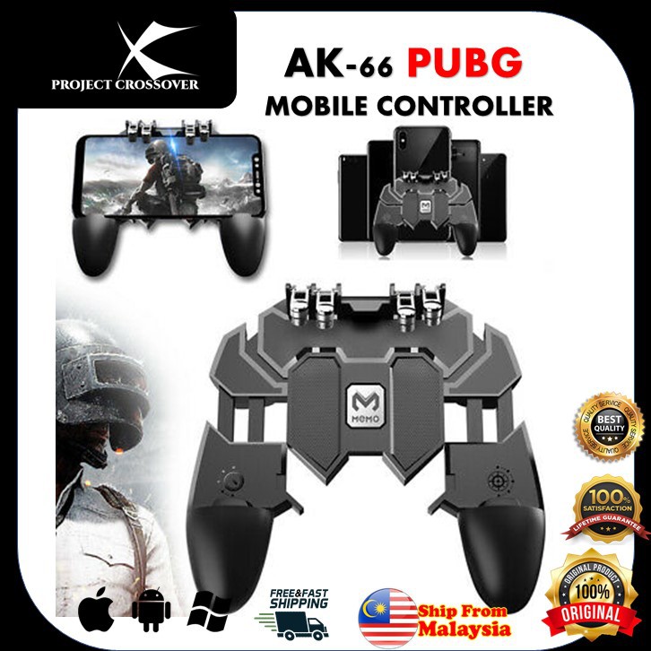 AK66 Six Finger All-in-One PUBG Mobile Game Controller Free Fire Key ...