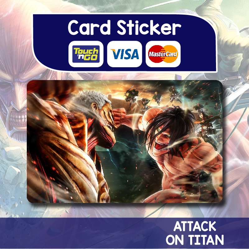 ATTACK ON TITAN - TOUCH N GO CARD / ATM CARD STICKER COVER, TNG CARD ...