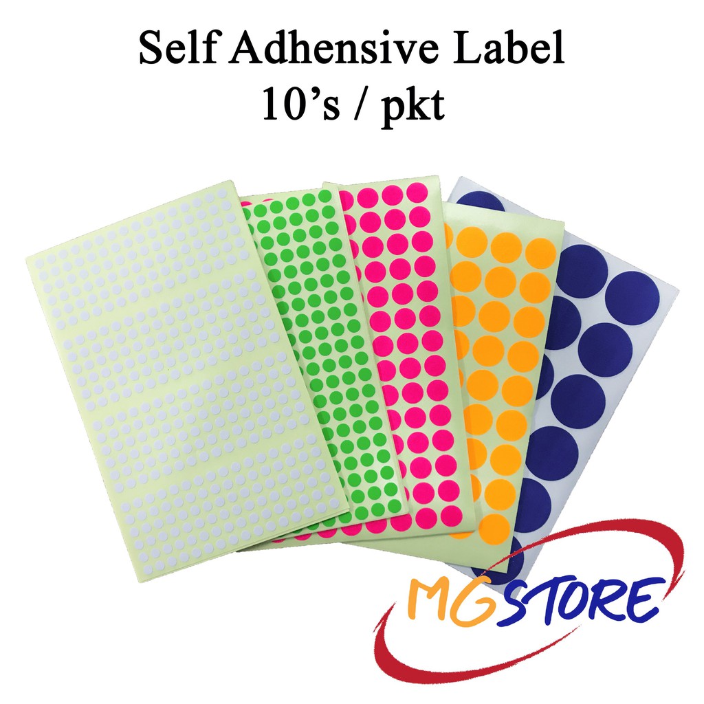 Self-Adhesive Label Round ( 10's / pkt ) | Shopee Malaysia