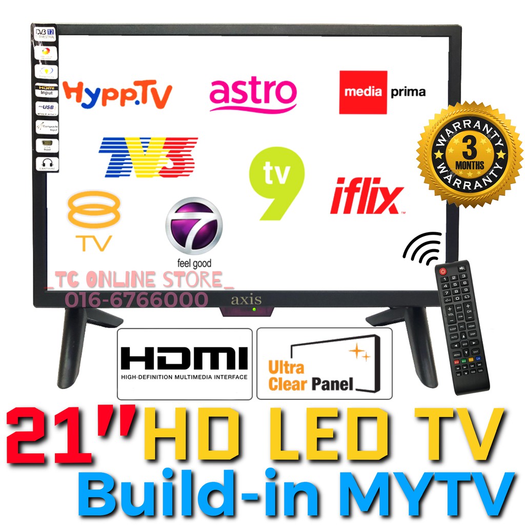 DAWA 21" Full HD LED TV / PC Monitor With USB Function (DTTV / Built In ...