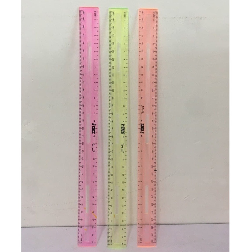 RULER PLASTIK / PEMBARIS 12INCH 30CM COLOUR | Shopee Malaysia