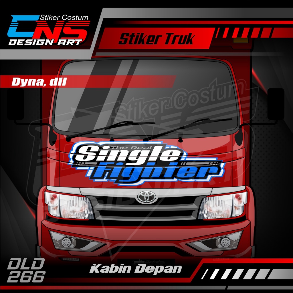 Toyota Dyna Truck Front Cabin Stickers, etc. SINGLE FIGHTER Can Request ...