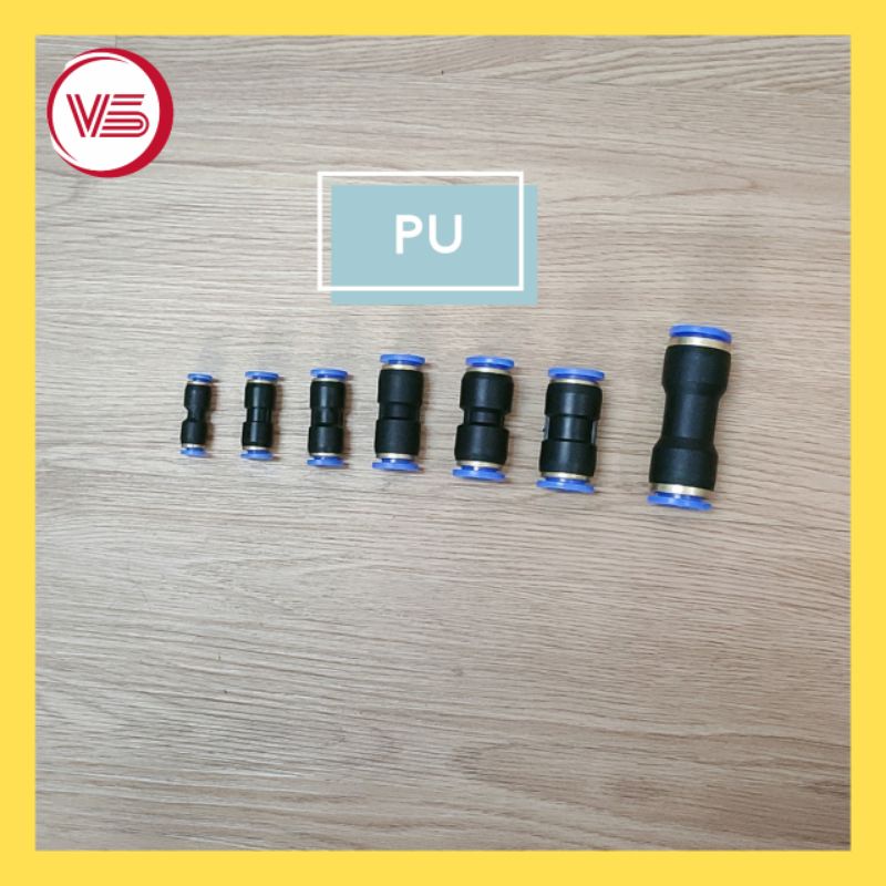 SNS PU Pneumatic Straight Connector Air Fitting Socket 6mm 8mm 10mm 12mm Push In Push Lock ...