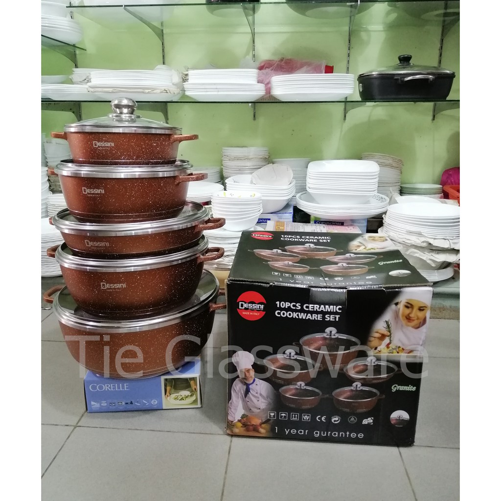 10PCS PERIUK DESSINI GRANITE POT,ALUMINIUM DIE-CAST,Original Set Made ...