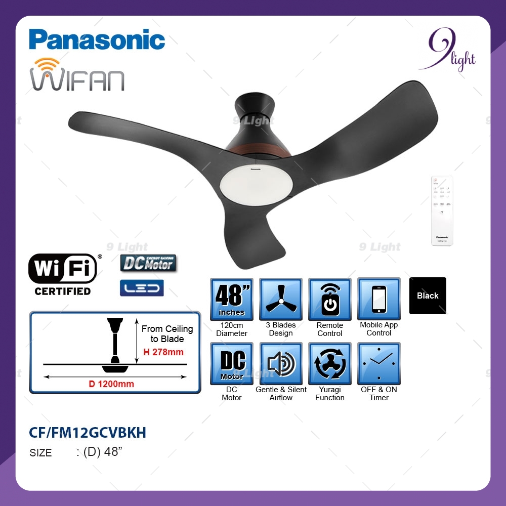 PANASONIC WIFAN F-M12ECVBKH / F-M12GCVBKH 48" LED/NON-LED WIFI ...