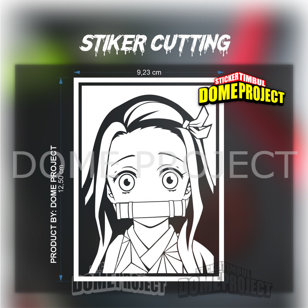 NEZUKO FACE Cutting Sticker – Premium Anime Sticker for Motorcycles ...