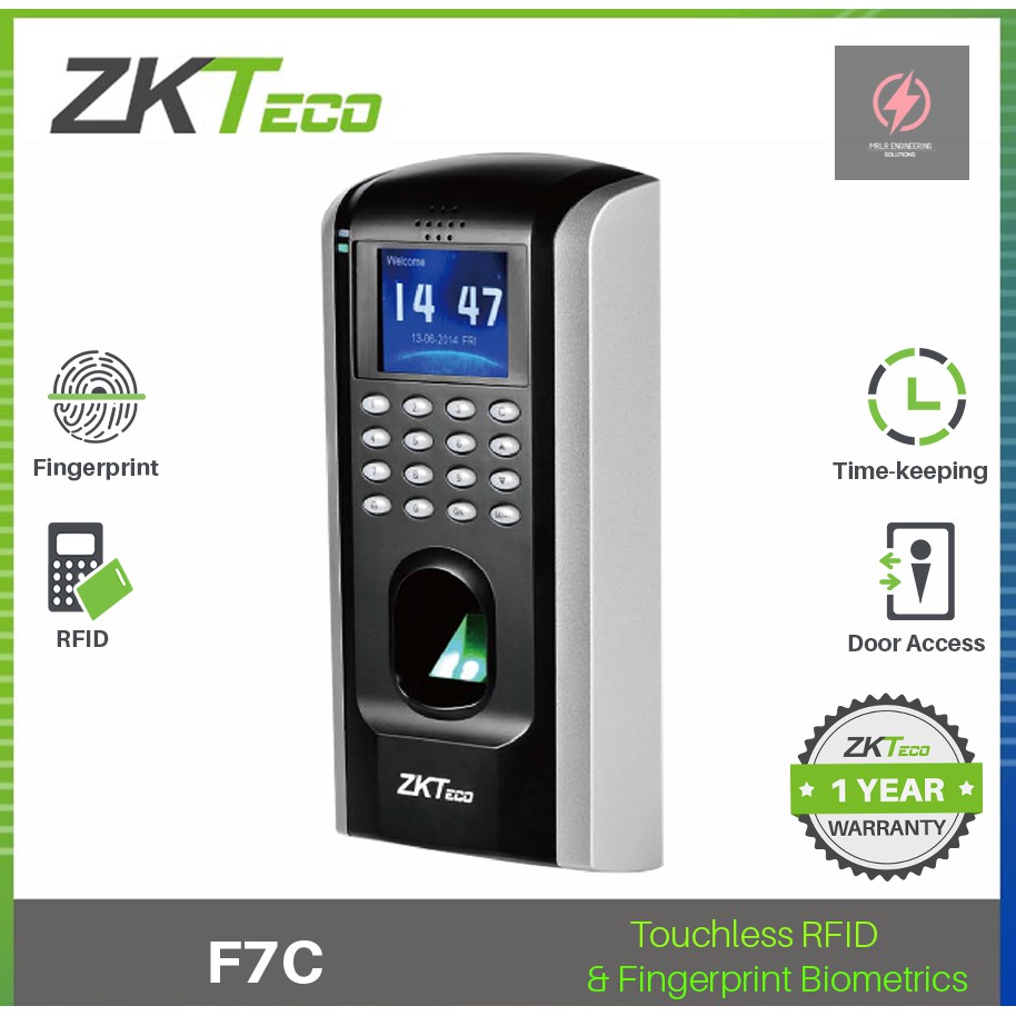 ZKTeco F7-C Standalone Fingerprint Access Control & Time Attendance ...