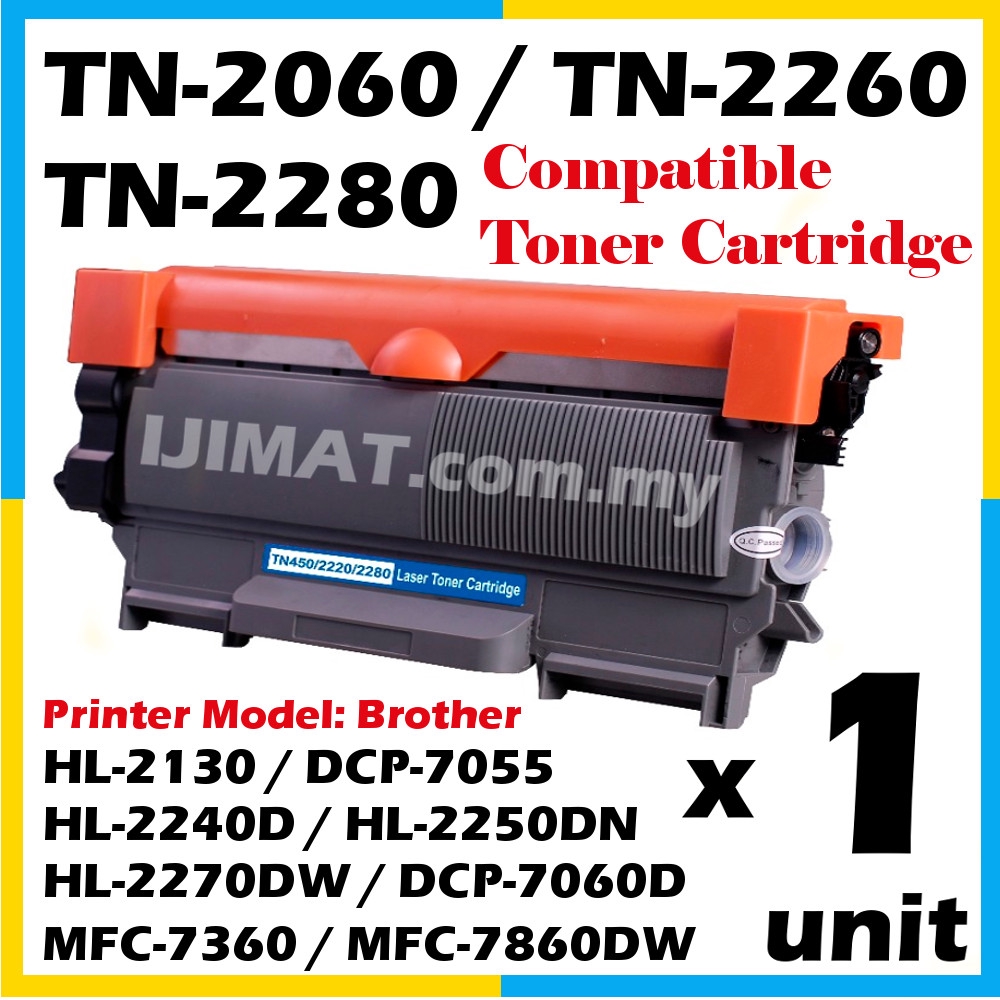 Compatible Toner TN-2060 TN-2260 TN-2280 TN2280 Brother DCP 7055 7065DN ...