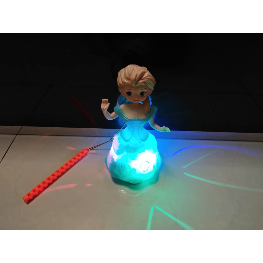 中秋节 Elsa 公主电子灯笼(现货)(FREE! 3pcs AA Battery)（下面可走动）Elsa Princess ...