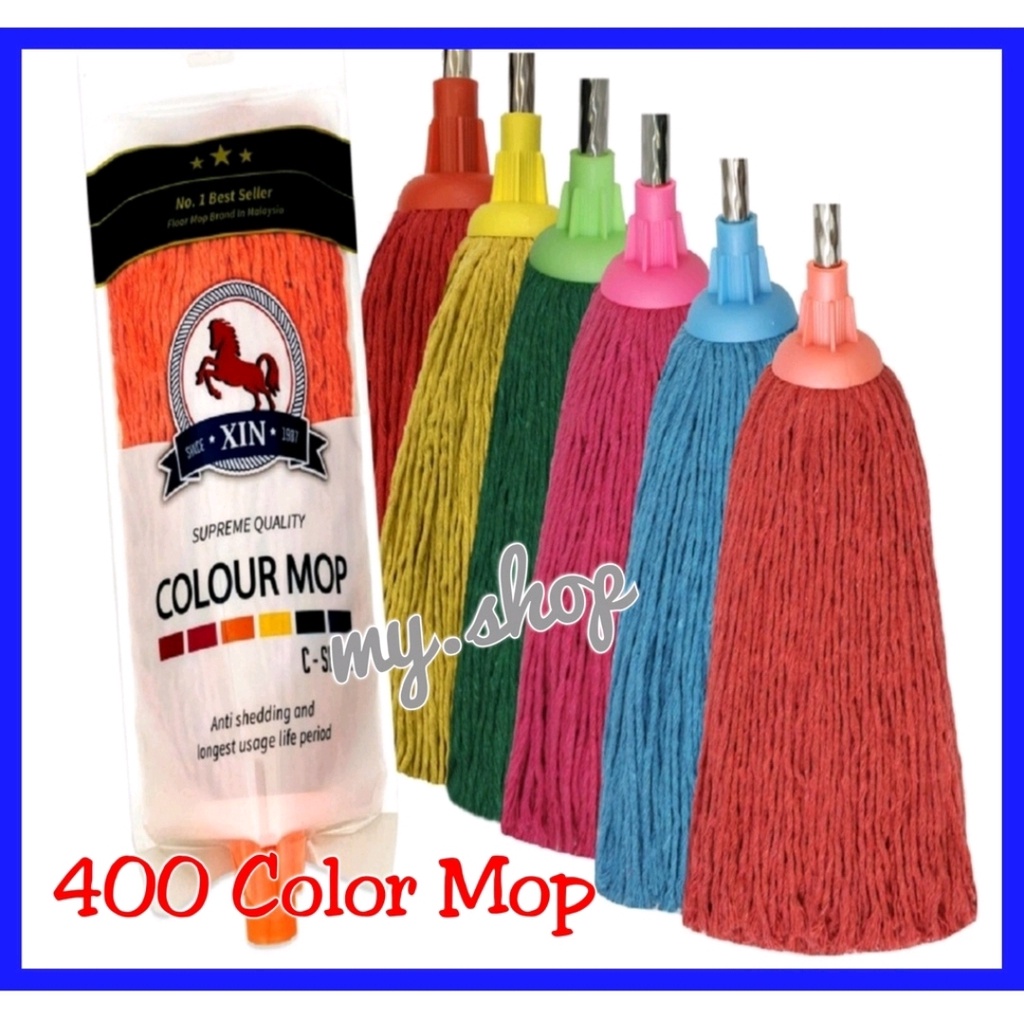 *READY STOCK* 400C Color Cotton Mop Without Handle (DA410) | Shopee ...