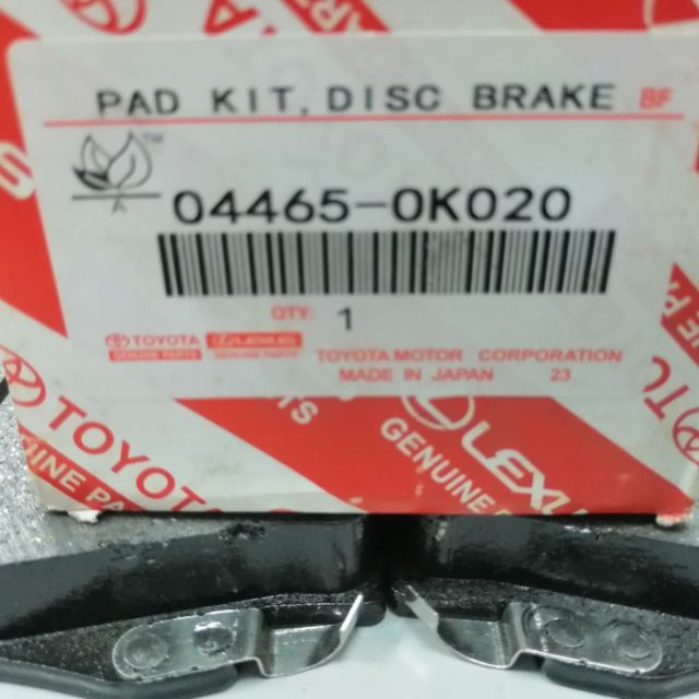 BRAKE PAD TOYOTA HILUX KUN 25 / FORTUNER ( FRONT ) 04465-0K020 | Shopee ...