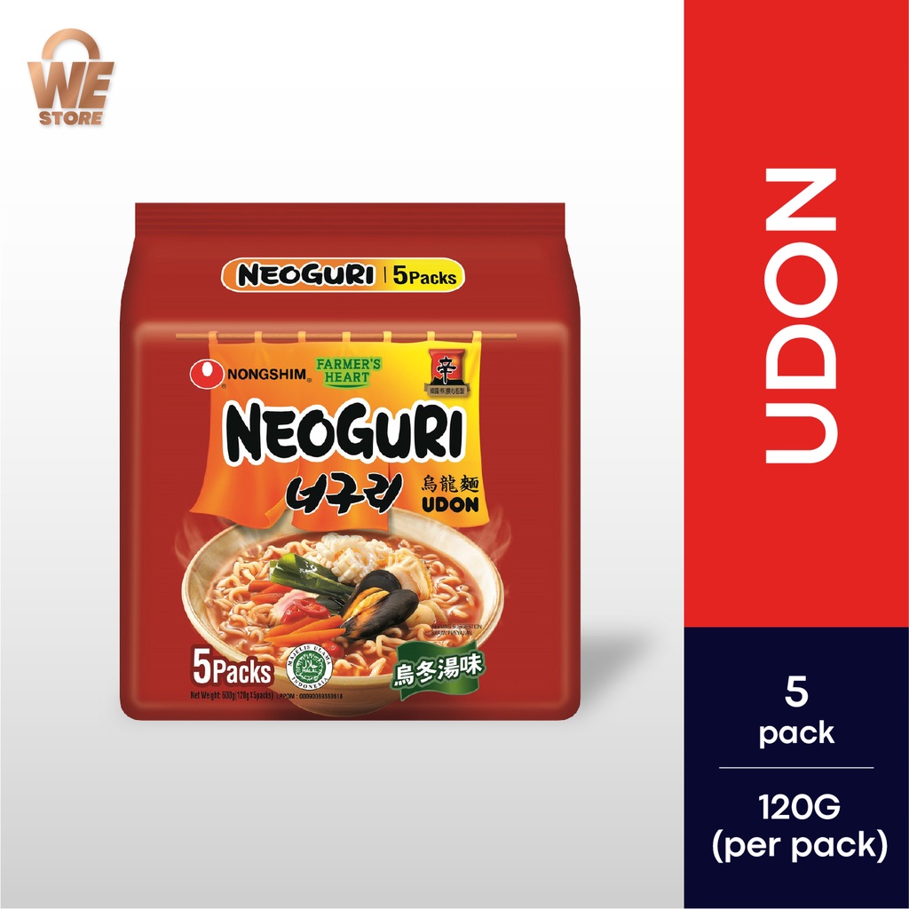 {Halal} NongShim Shin Ramyun Ramen (120g X 5pack) 600g(udon) | Shopee Malaysia