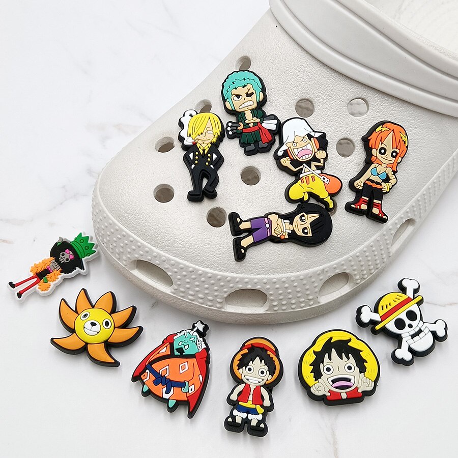 Cartoon Zoro Anime Jibbitz for Crocs One Piece Shoe Charms Luffy Usopp ...