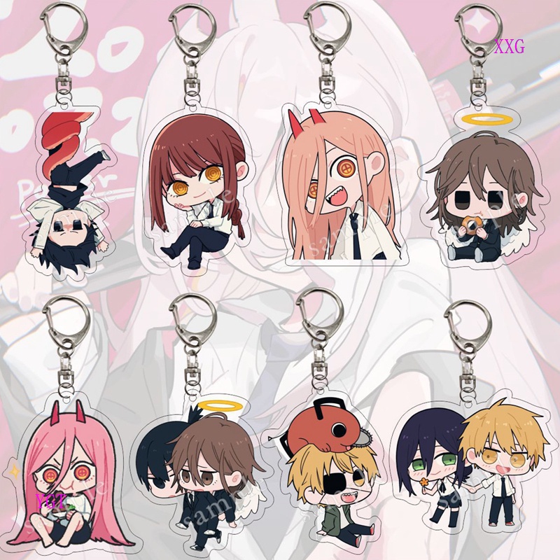 XXG Kawaii Figures Anime Chainsaw Man Keychain Pochita Power Makima ...
