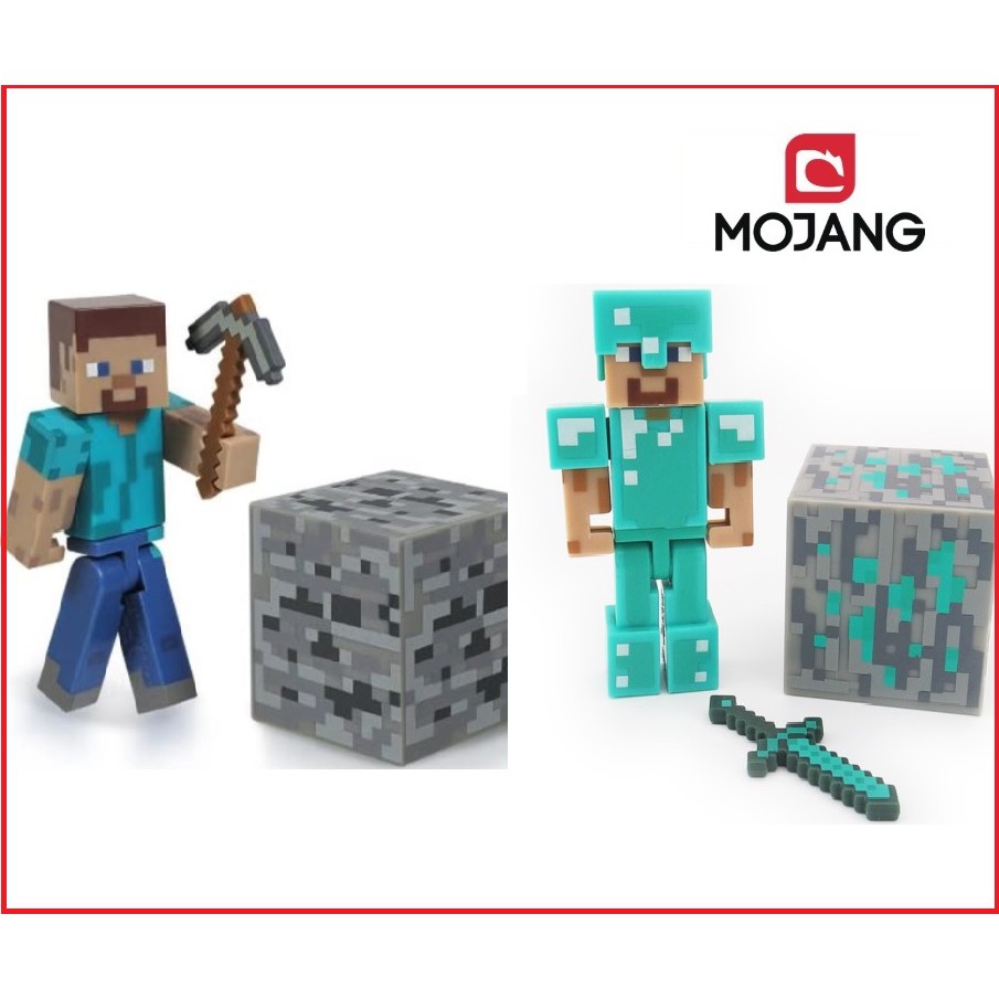 Genuine Mojang minecraft steve toy model Combo | Shopee Malaysia