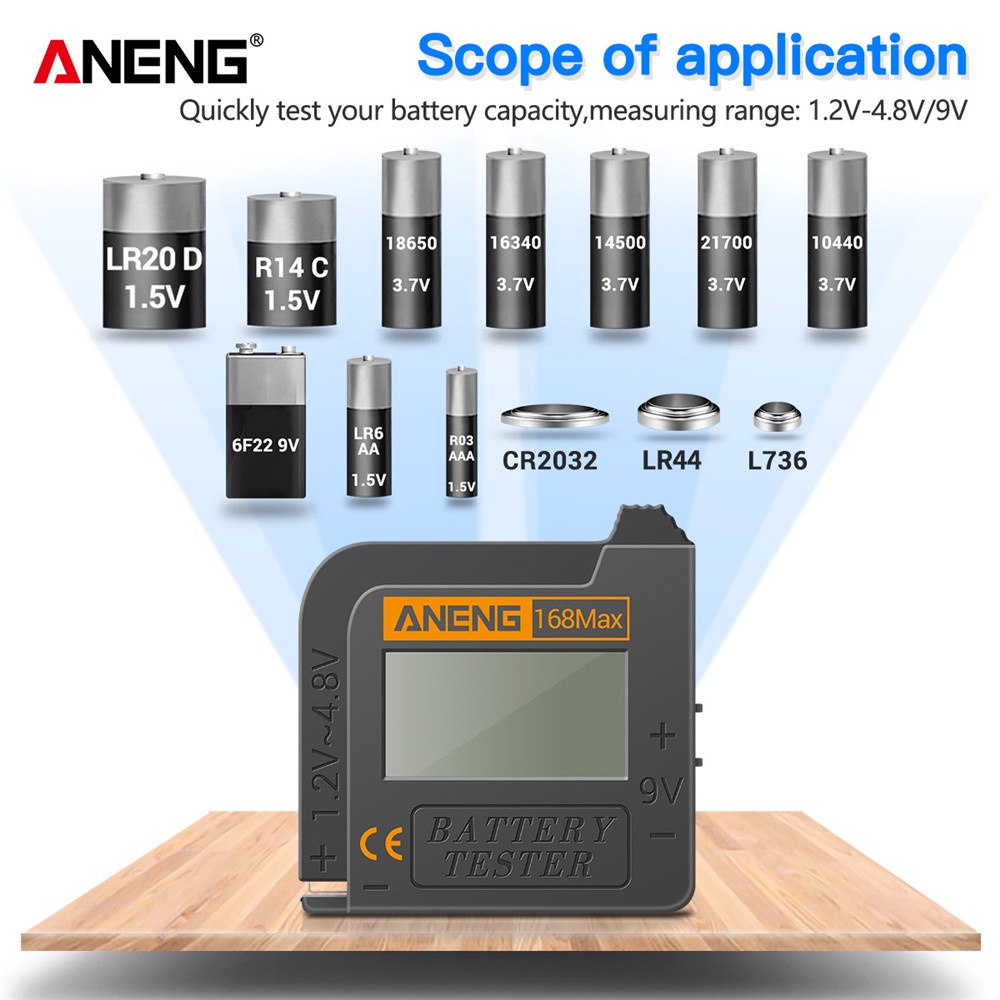 ANENG 168Max Digital Lithium Battery Capacity Tester Universal test ...