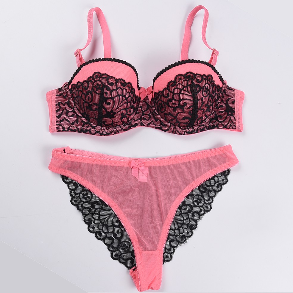 Lace 1 2 Cup Sexy Women Lingerie Push Up Bra Set Big Size Special