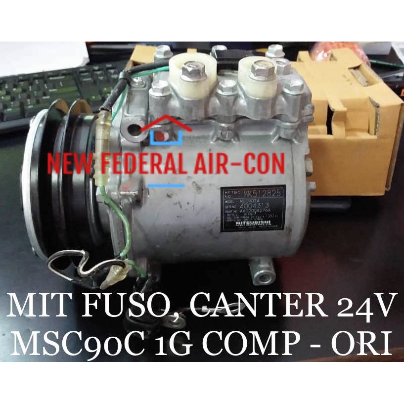 (ORIGINAL) MITSUBISHI FUSO, MITSUBISHI CANTER 24V MSC90C 1G COMPRESSOR ...