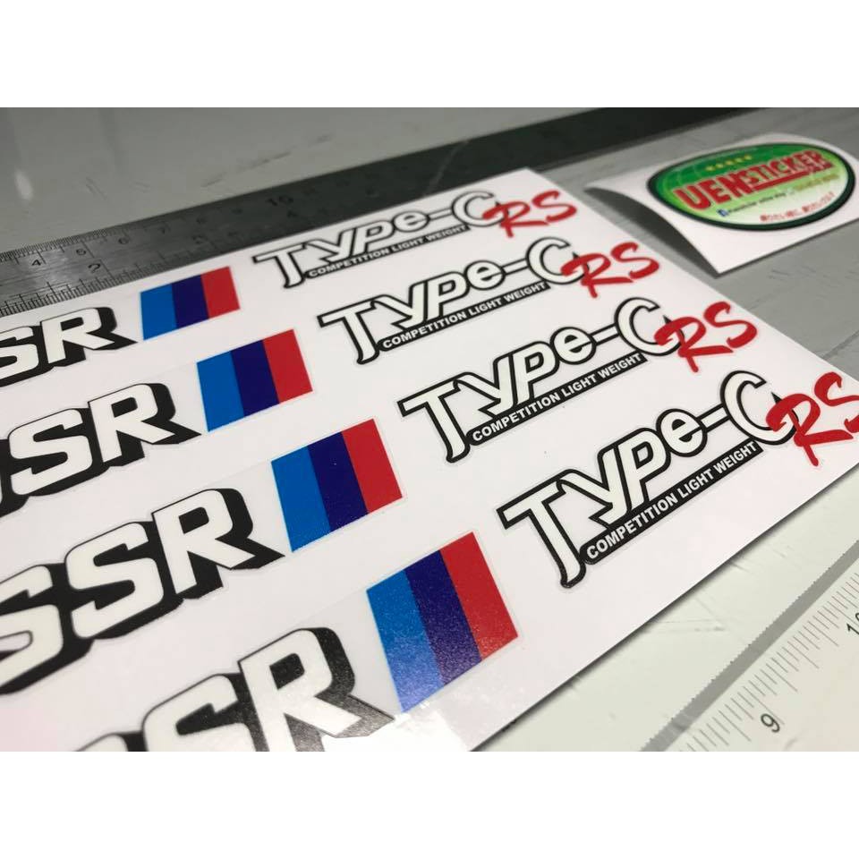 STICKER RIM SSR TYPE C RS | Shopee Malaysia