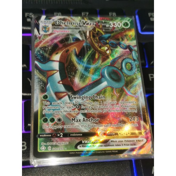 Grass/Leaf Type - Pokemon Card Vmax - Dhelmise Vmax 010/072 Shining ...