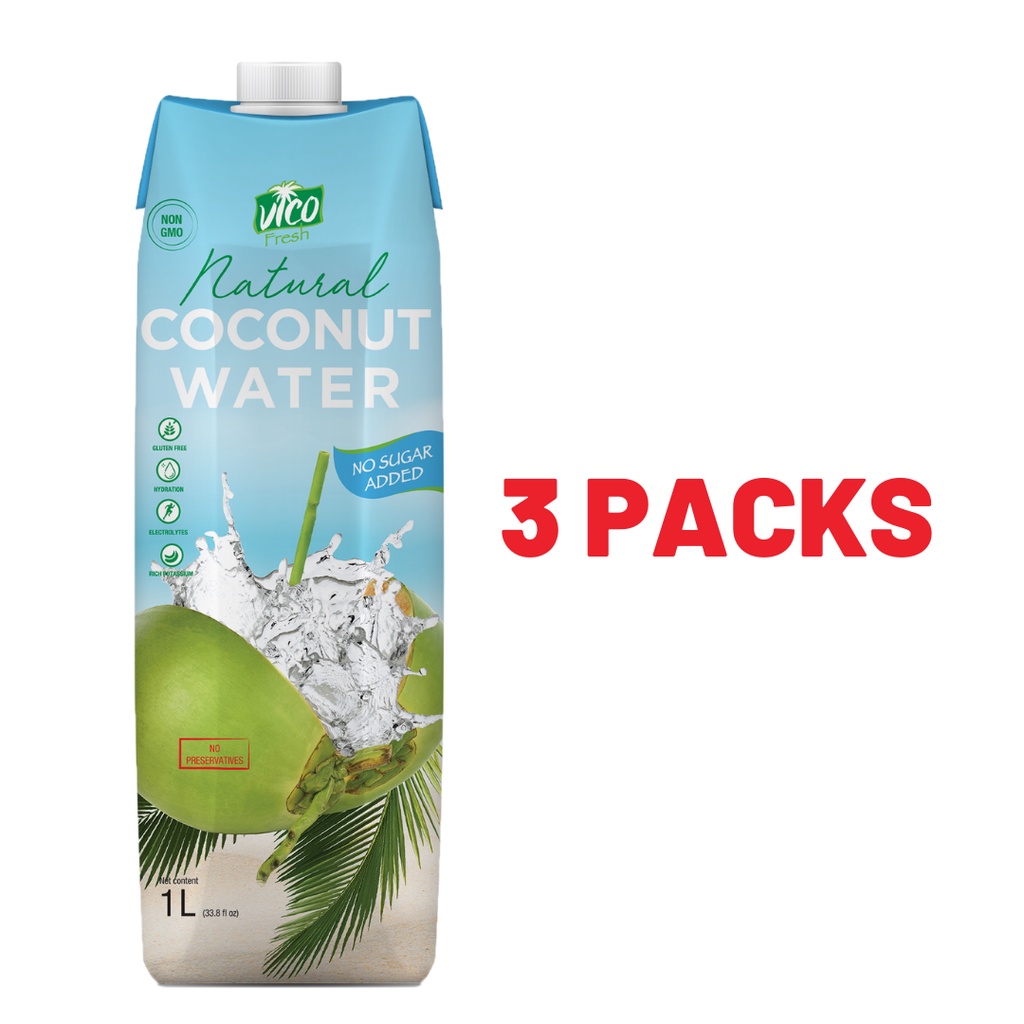 VICO FRESH 100% Fresh Natural Coconut Water 1L - Prisma Pack (Product ...