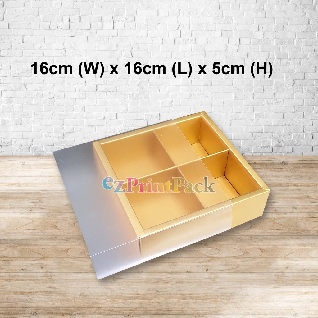 4 holes Gold Gift Box | CNY Gold Box | Cake Box | Mooncake Box | Kotak ...