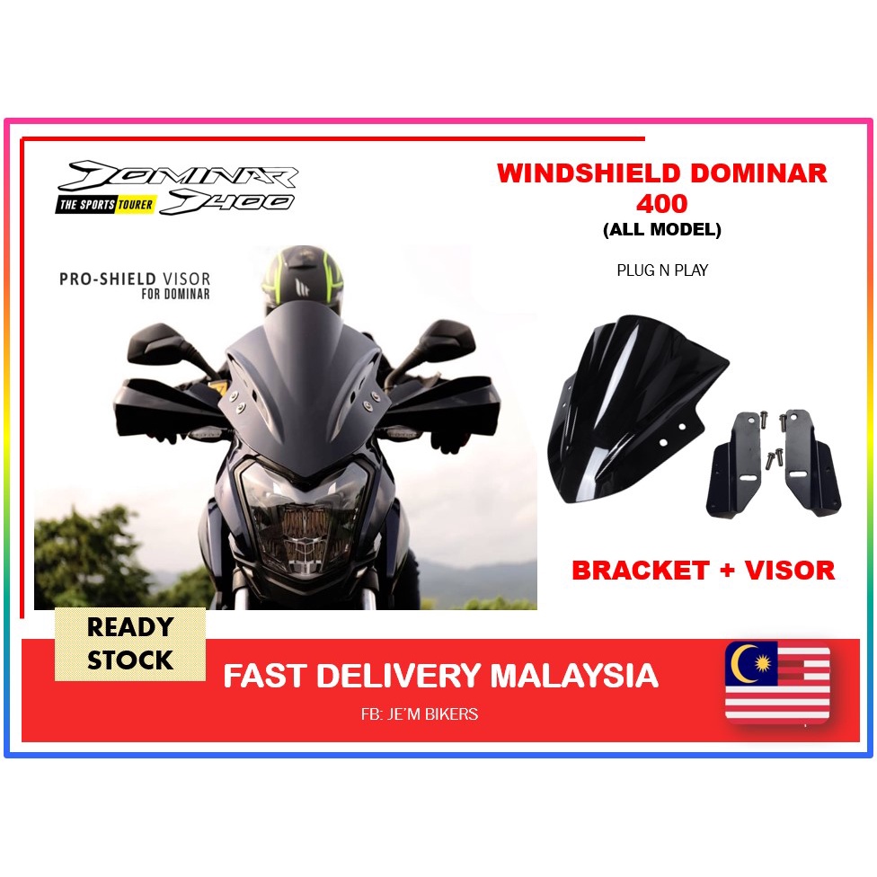 WINDSHIELD DOMINAR 400 (ALL MODEL) | Shopee Malaysia