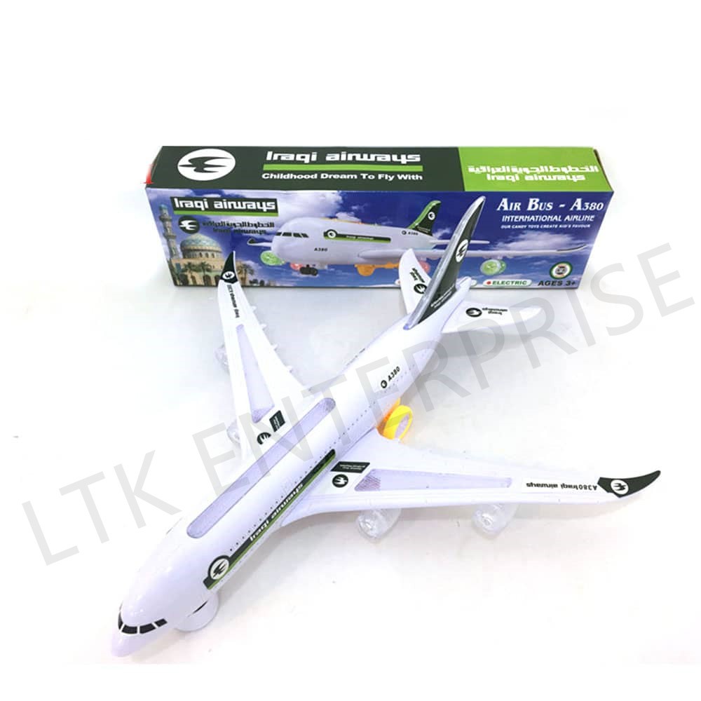 Plastic Iraqi Air Bus Air Plane Airliner Model A380 with flash and ...