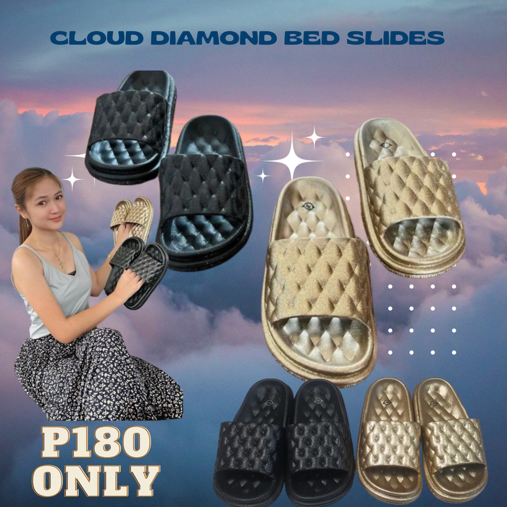 Cloud Diamond Bed Slides diamond-shaped raised design | Shopee Malaysia