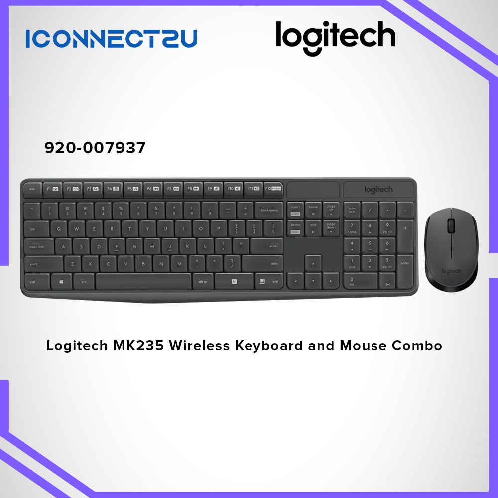 Logitech Mk235 Wireless Keyboard And Mouse Combo Set 920 007937
