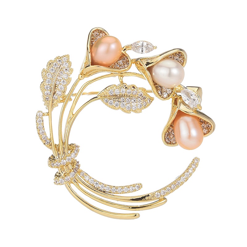 New Freshwater Pearl brooch for women's high-end versatile morning ...