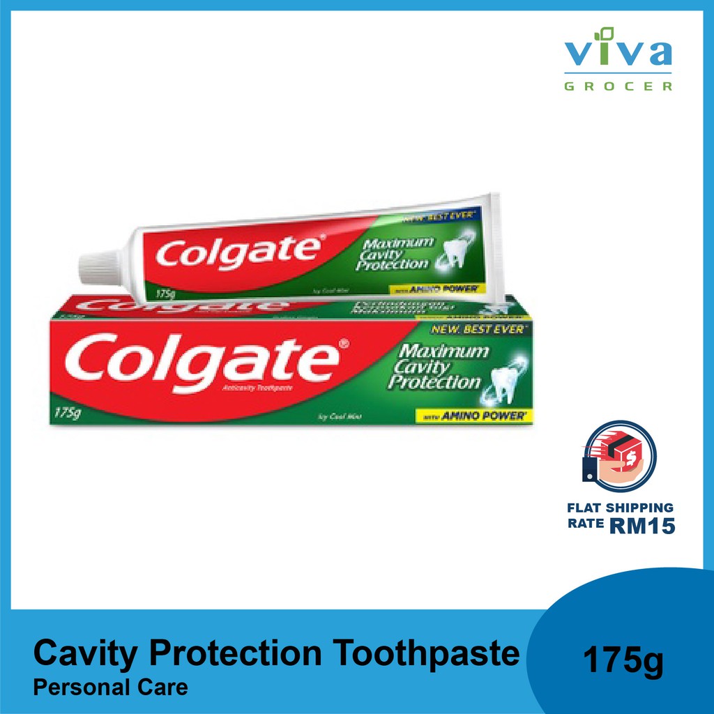Colgate Toothpaste Maximum Cavity Protection Icy Cool Mint 175g ...