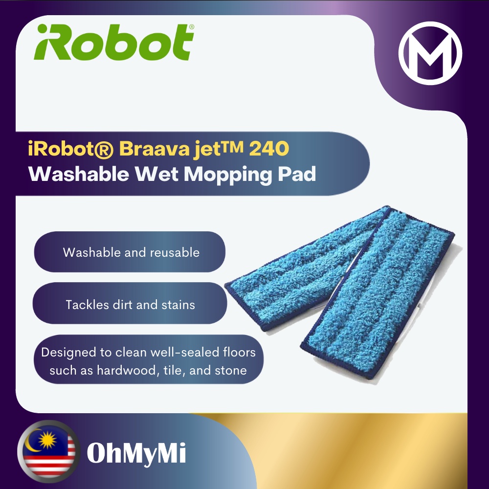 iRobot® Braava jet® 200 Series Washable Wet Mopping Pad (Original ...