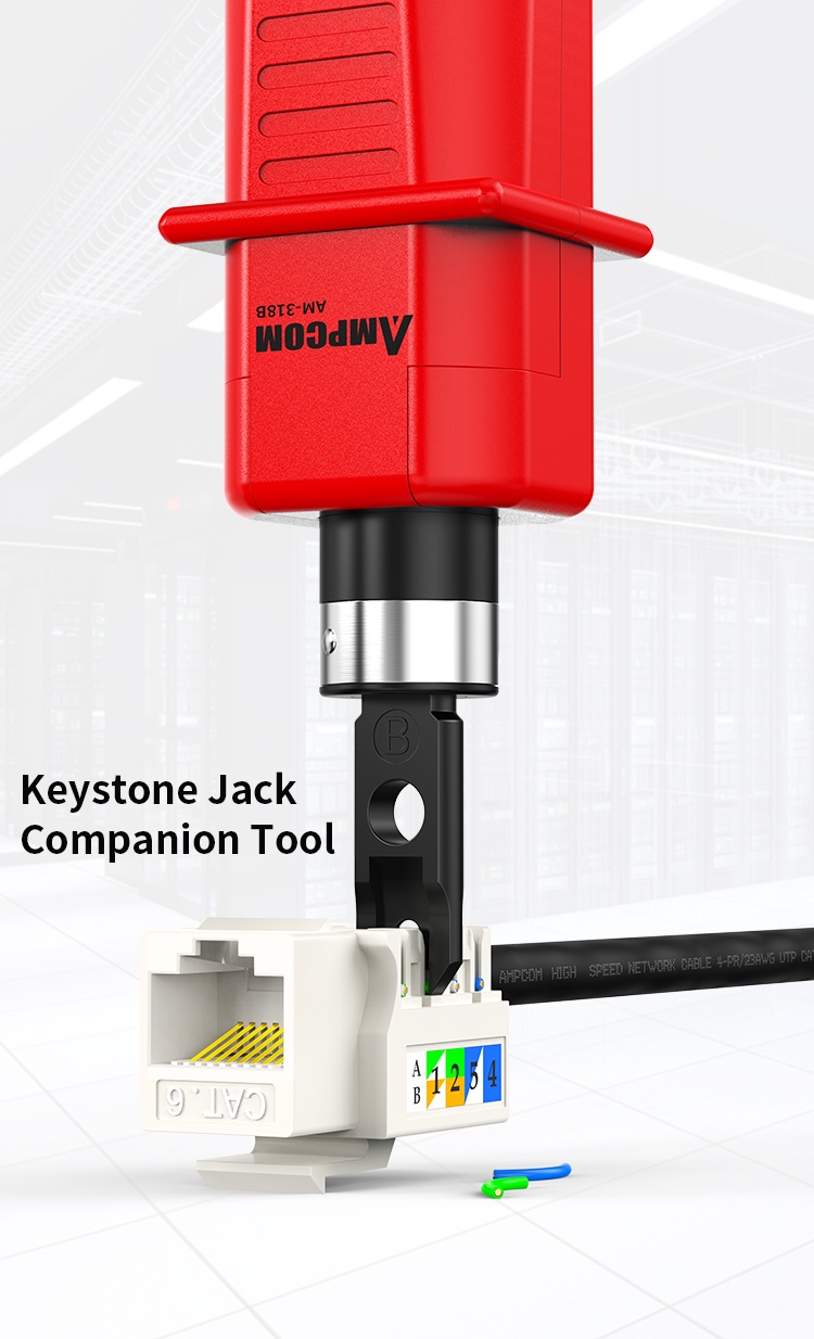 AMPCOM Punch Down Tool Type 110 Network Cable with Two Blade Telephone ...