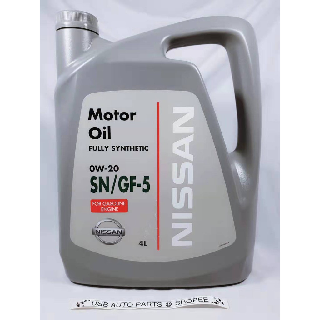 Original Nissan 0W-20 SN/GF-5 Fully Synthetic Engine Oil 0W20 Almera For Gasoline Engine ...