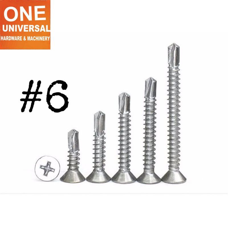 CSK SELF DRILLING SCREW #6 (100Pcs/Pack) | Shopee Malaysia