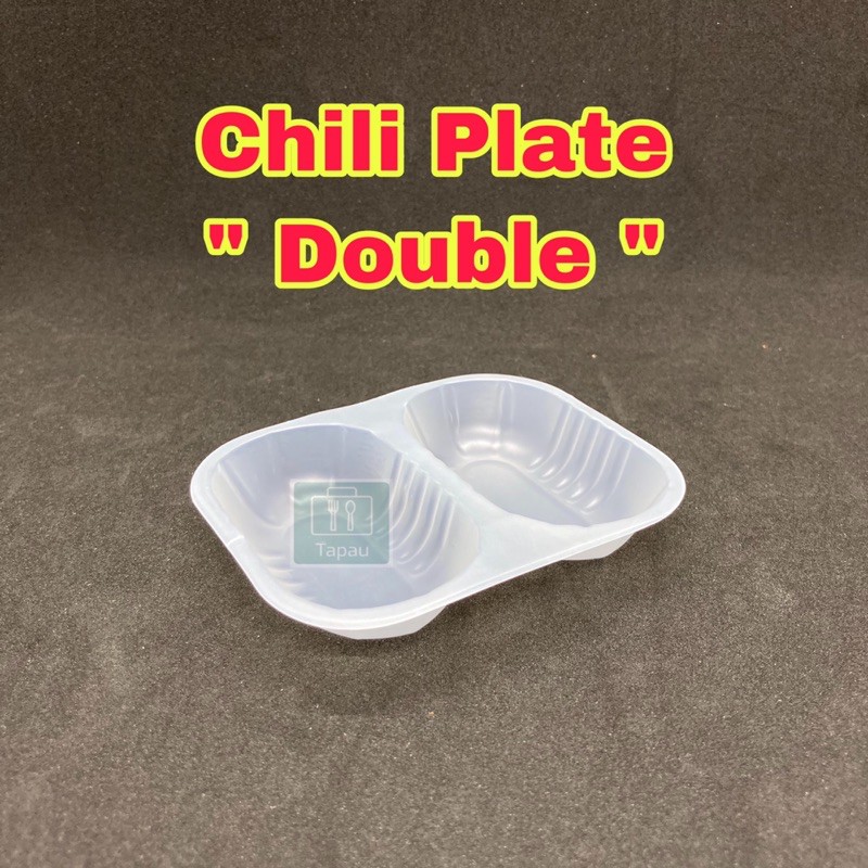 Chilli Plate [ 250pcs± ] Disposable Sauce PP Plastic Plate [ Double ...