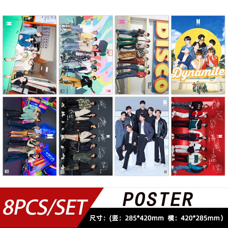 BTS Dynamite Album Posters 8pcs/set | Shopee Malaysia