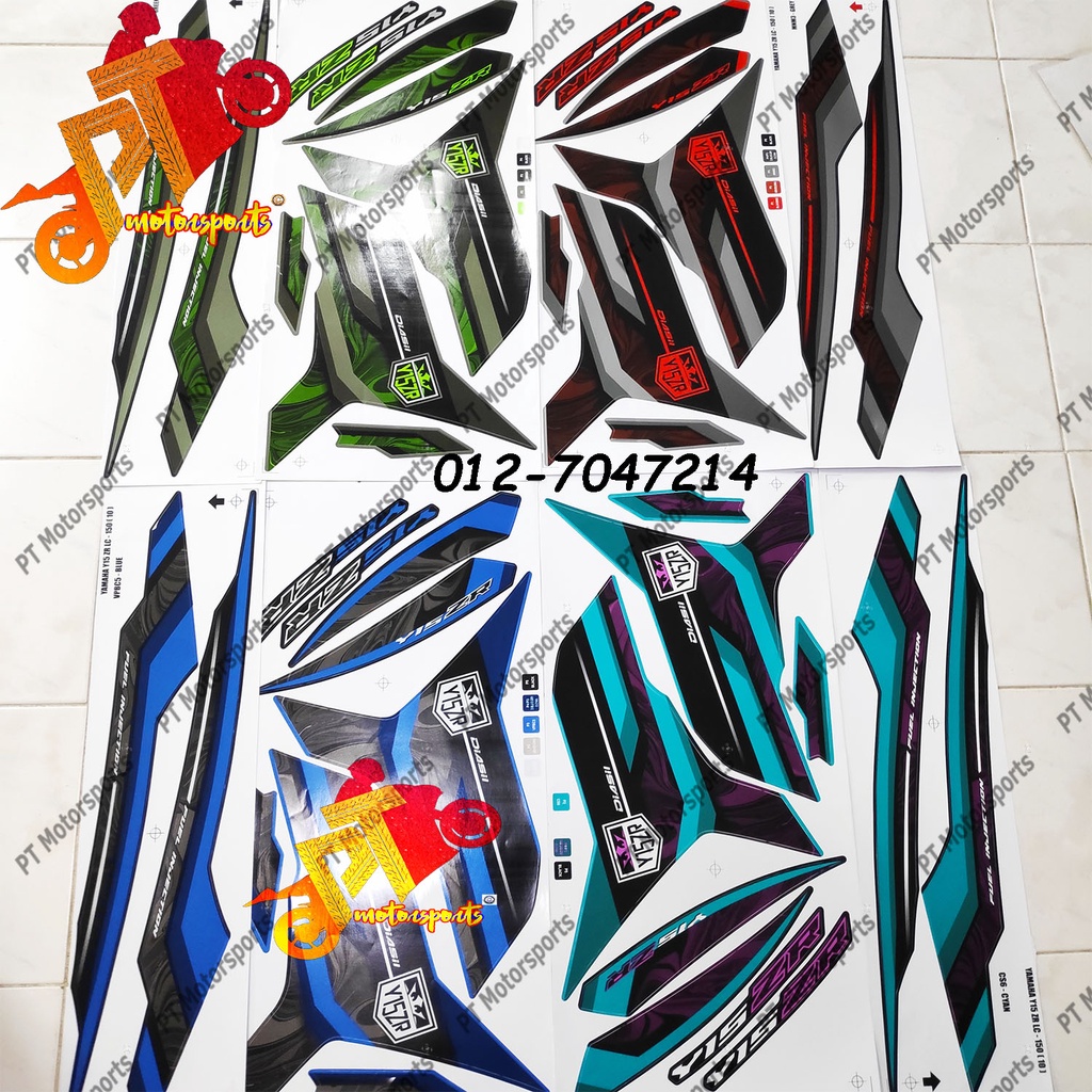 Yamaha Y15ZR Y15 LC135 V1 LC135 V2-V7 Body Sticker Stripe LUMUT Hijau ...
